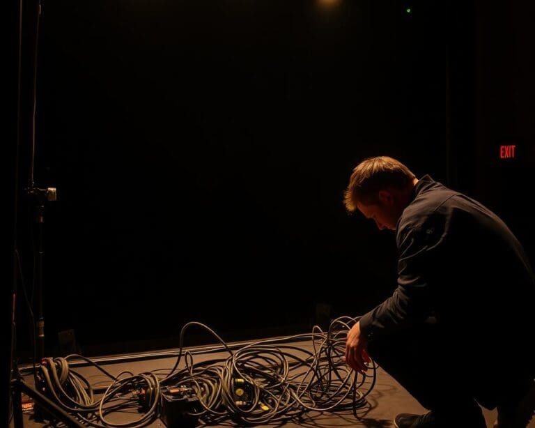 Wat doet een stagehand achter de schermen?